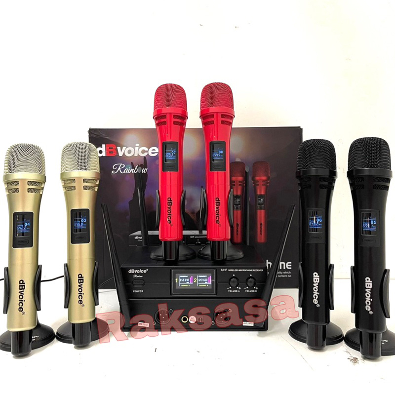 Jual mic wireless dbvoice rainbow original mikrofon db voice | Shopee ...