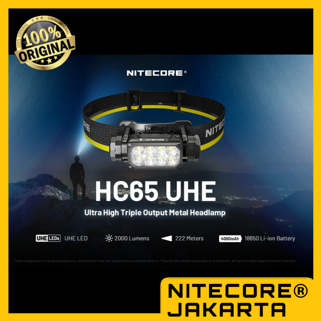 Jual Nitecore HC65 UHE USB-C Rechargeable Headlamp 2000 Lumens | Shopee Indonesia