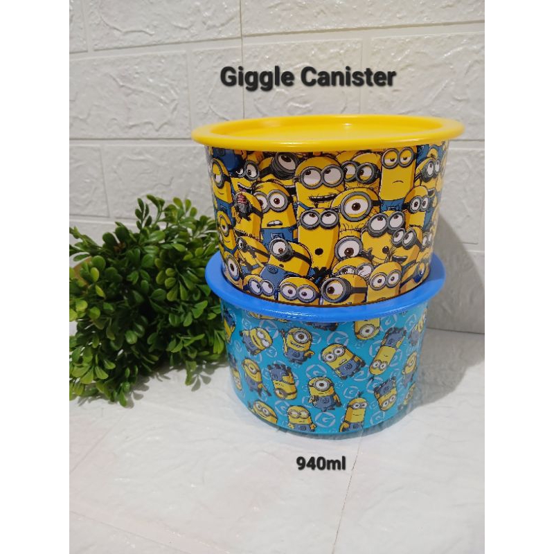 Jual Toples Minion Giggle canister 940ml Tupperware | Shopee Indonesia