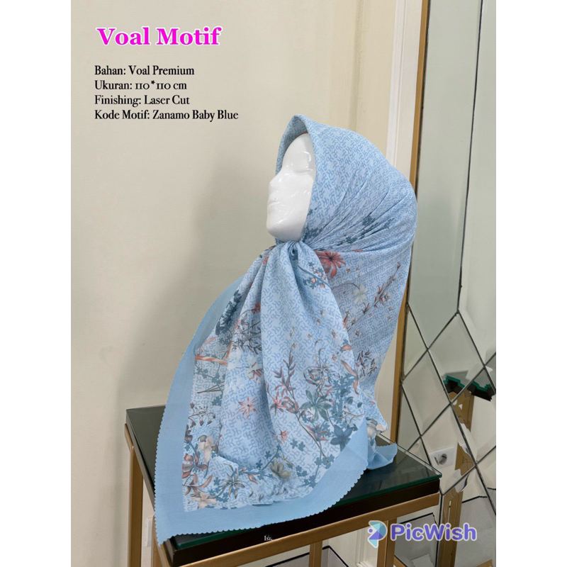 Jual BIRU KATALOG | Voal motif Jilbab motif Blue series/ Denim / Biru ...