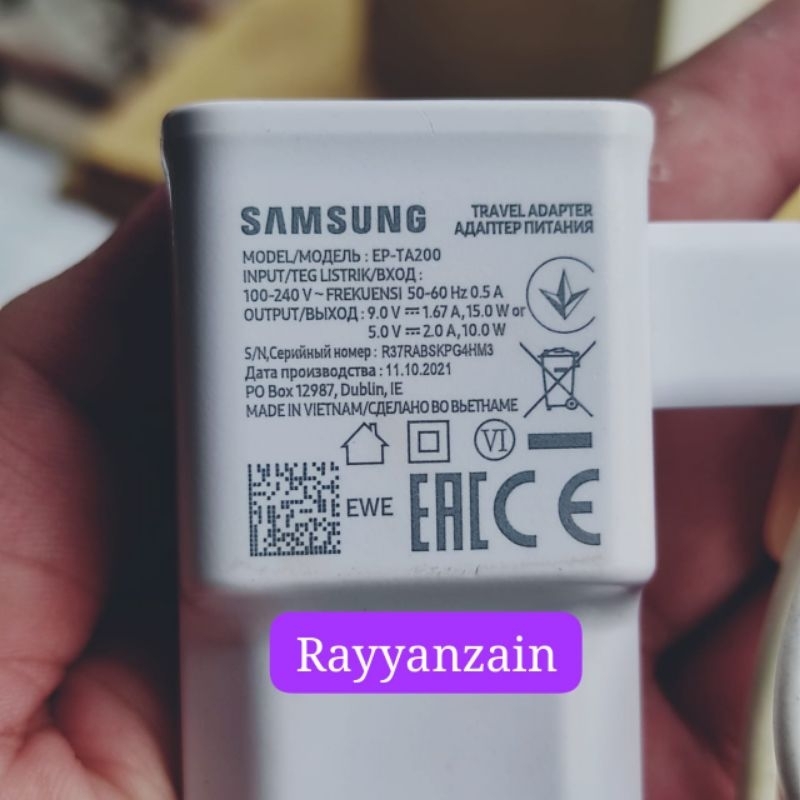 Jual CHARGER SAMSUNG 15 WATT FAST CHARGING Original 100% COPOTAN A22 A32 A52 ( Second ) | Shopee ...
