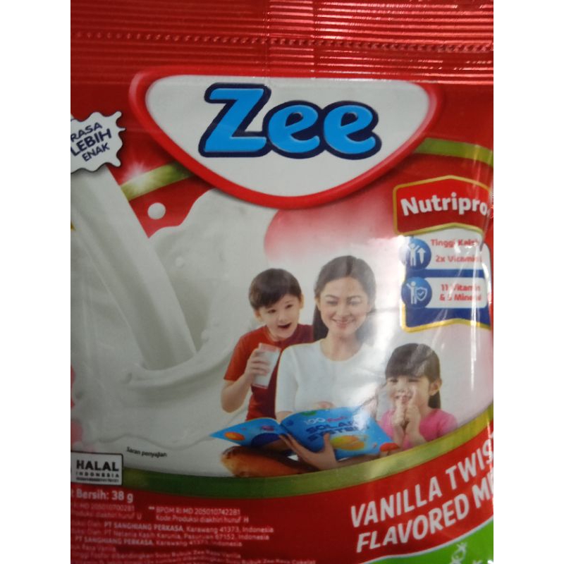 Jual susu bubuk zee rasa vanilla per renceng isi 10 sachet | Shopee ...