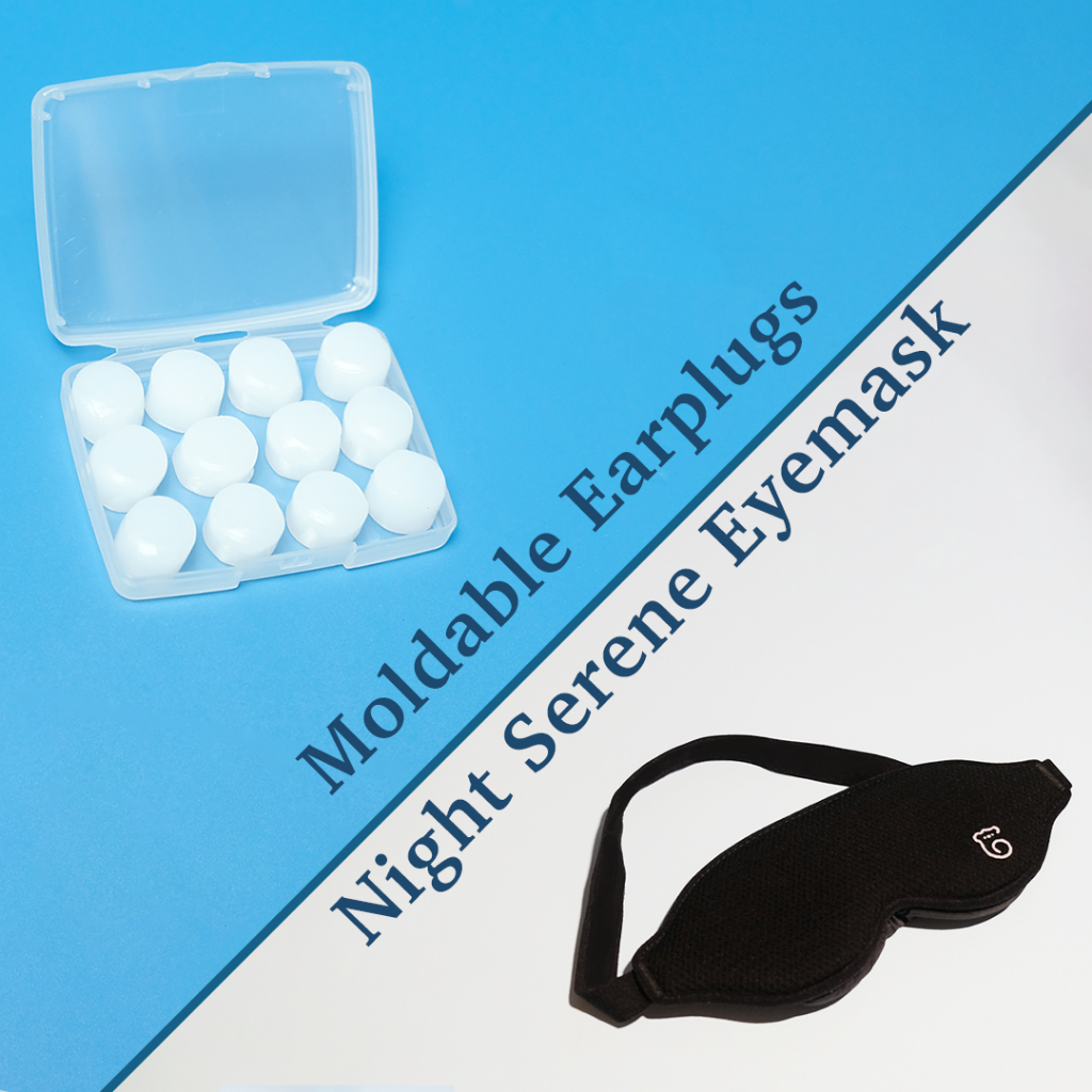 Jual Sleep Travel Kit Bundle (Night Serene Eye Mask + Moldable Earplug ...