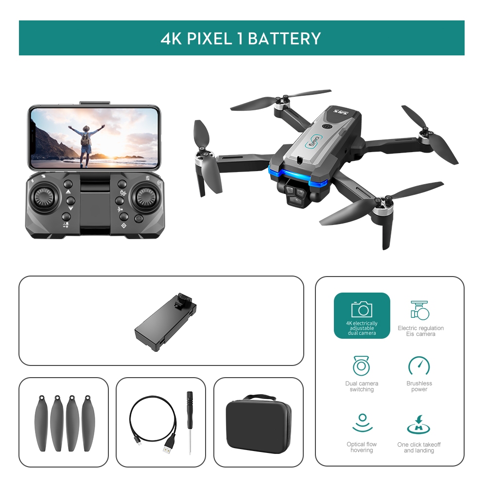 Jual 【Half Fold】Drone S4S/drone semi-melipat/penampilan indah/cahaya indah/motor tanpa berus ...