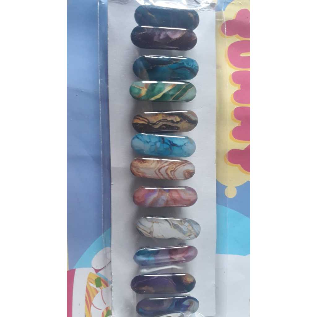 Jual Peniti kapsul jilbab pin dagu Hijaber premium bermotif marbels ...