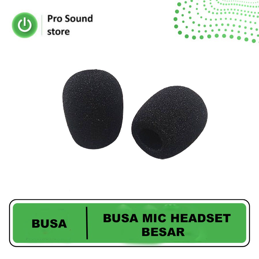 Jual busa mic clip on /busa microphone headset / spon microphone besar ...