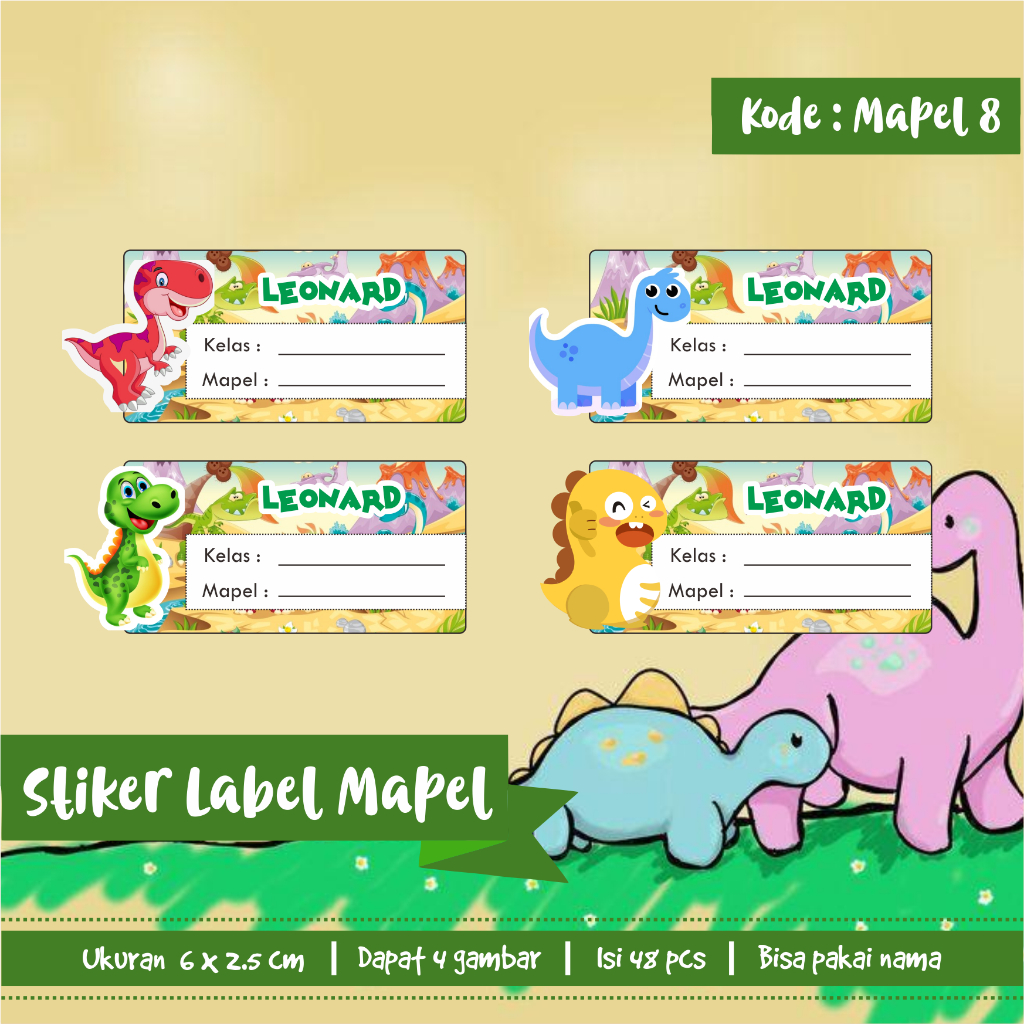 Jual [40 pcs] Stiker Mata Pelajaran / Stiker Buku / Stiker Mapel ...