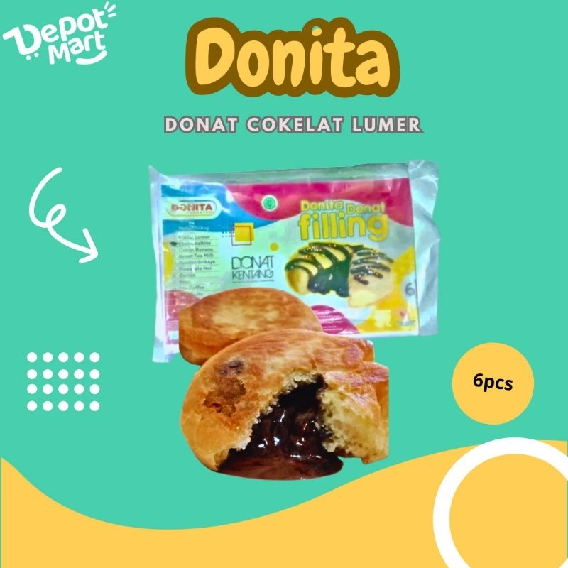 Jual Donut Donita Donat Kentang Isi Coklat Frozen 6 Pcs | Shopee Indonesia