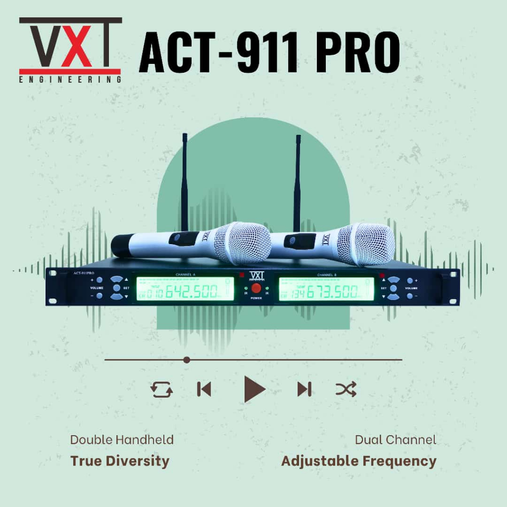 Jual MIC WIRELESS VXT ACT 911PRO MICROPHONE VXT ACT 911 PRO JARAK 100 ...