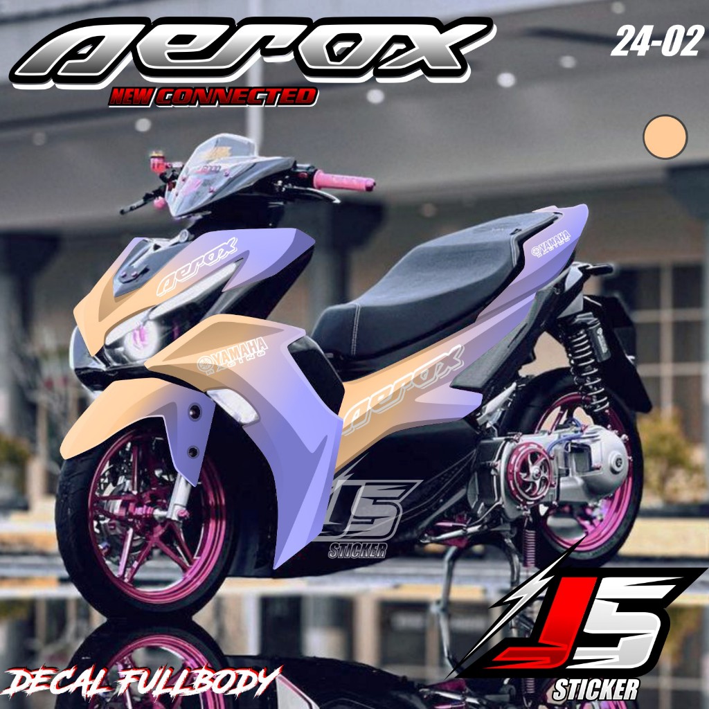 Jual (COD) Decal Sticker Yamaha Aerox 155 New Connected Full body ...