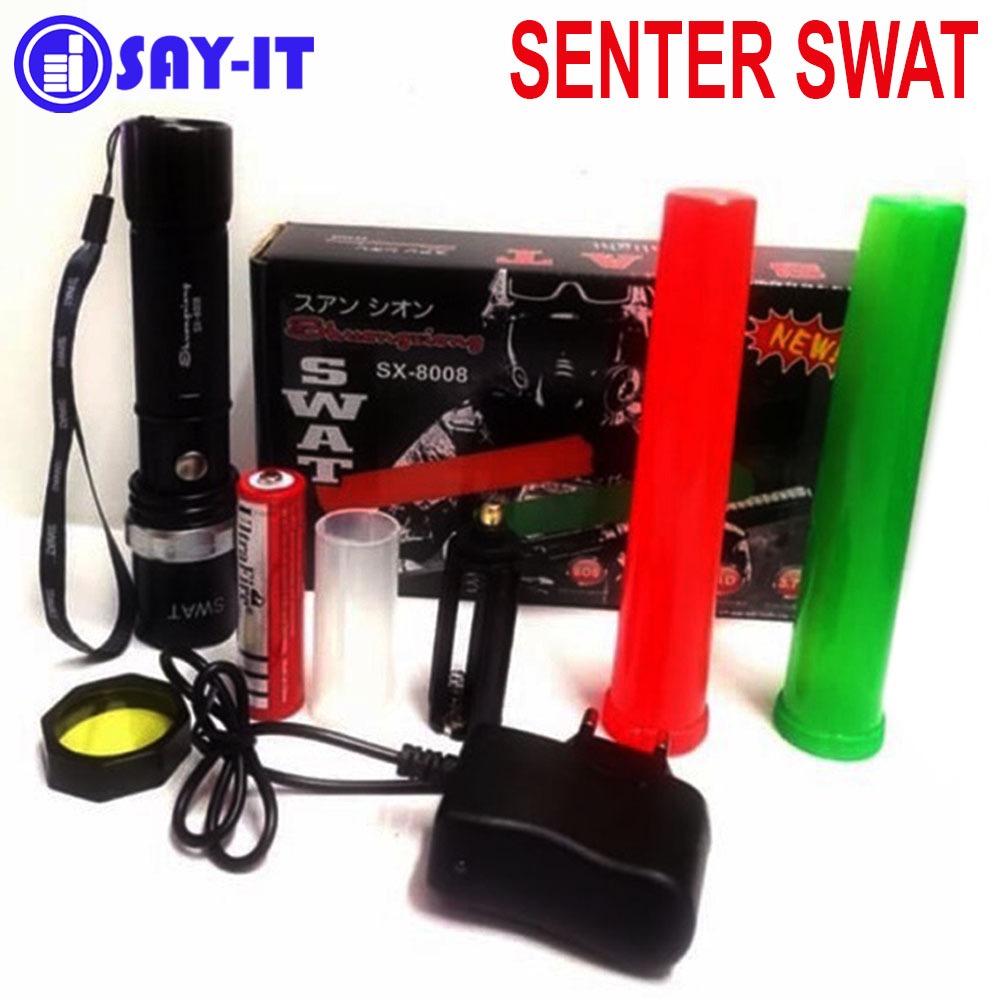 Jual Senter Cas Kecil Polisi SWAT Lalin Parkir Terang | Shopee Indonesia