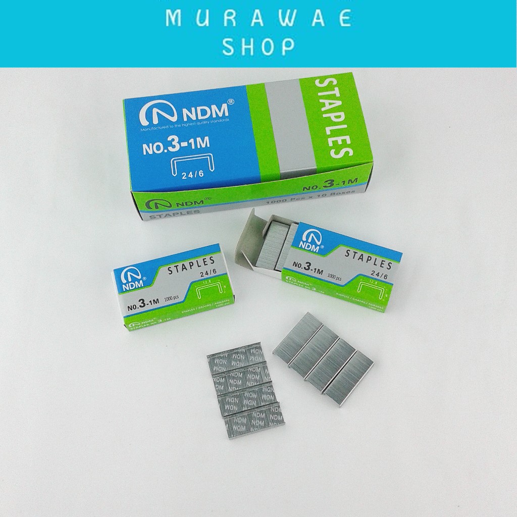 Jual Isi Staples No 3 Middle box isi 10 box kecil / NDM Isi Staples No ...