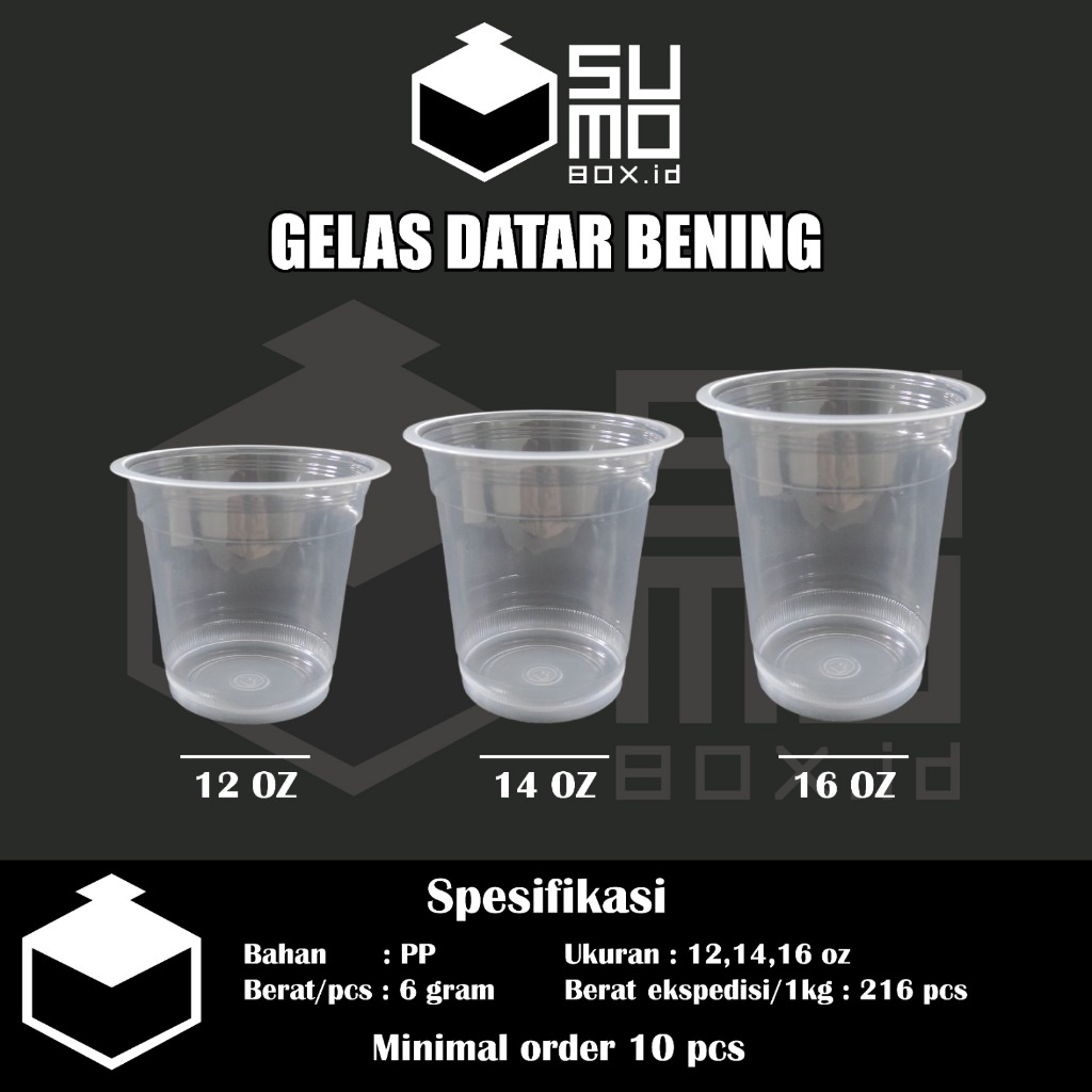 Jual Gelas plastik bening ROYAL 10 Oz 12Oz, 14Oz ,16Oz [ECERAN ...