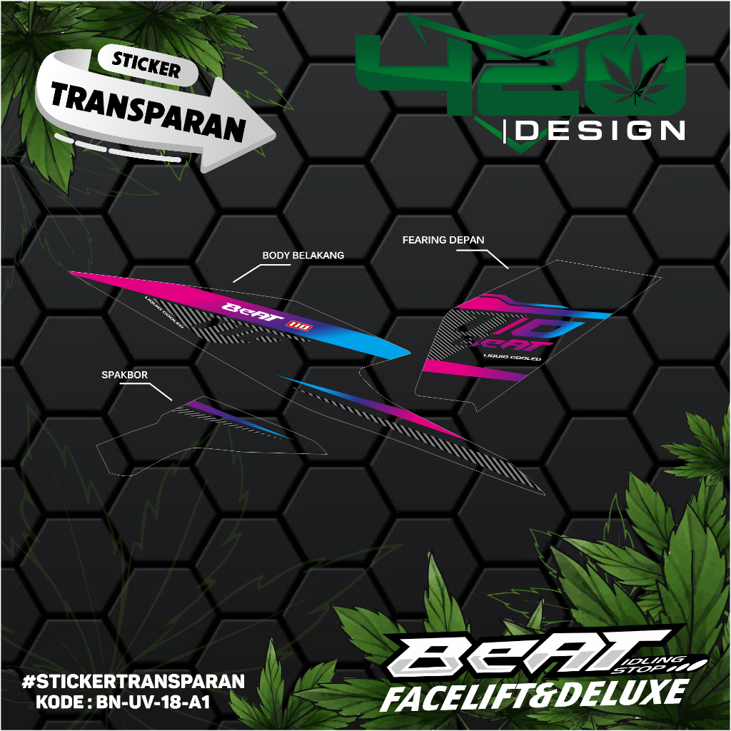 Jual Striping sticker variasi beat deluxe tahun 2020 2021 2022 motif ...
