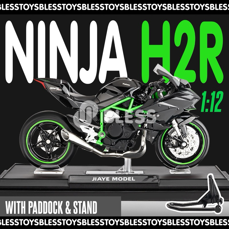 Jual (TERDAPAT LAMPU & SUARA) Miniatur Diecast Motor Kawasaki Ninja H2R / ZX10 R / YAMAHA R1M ...