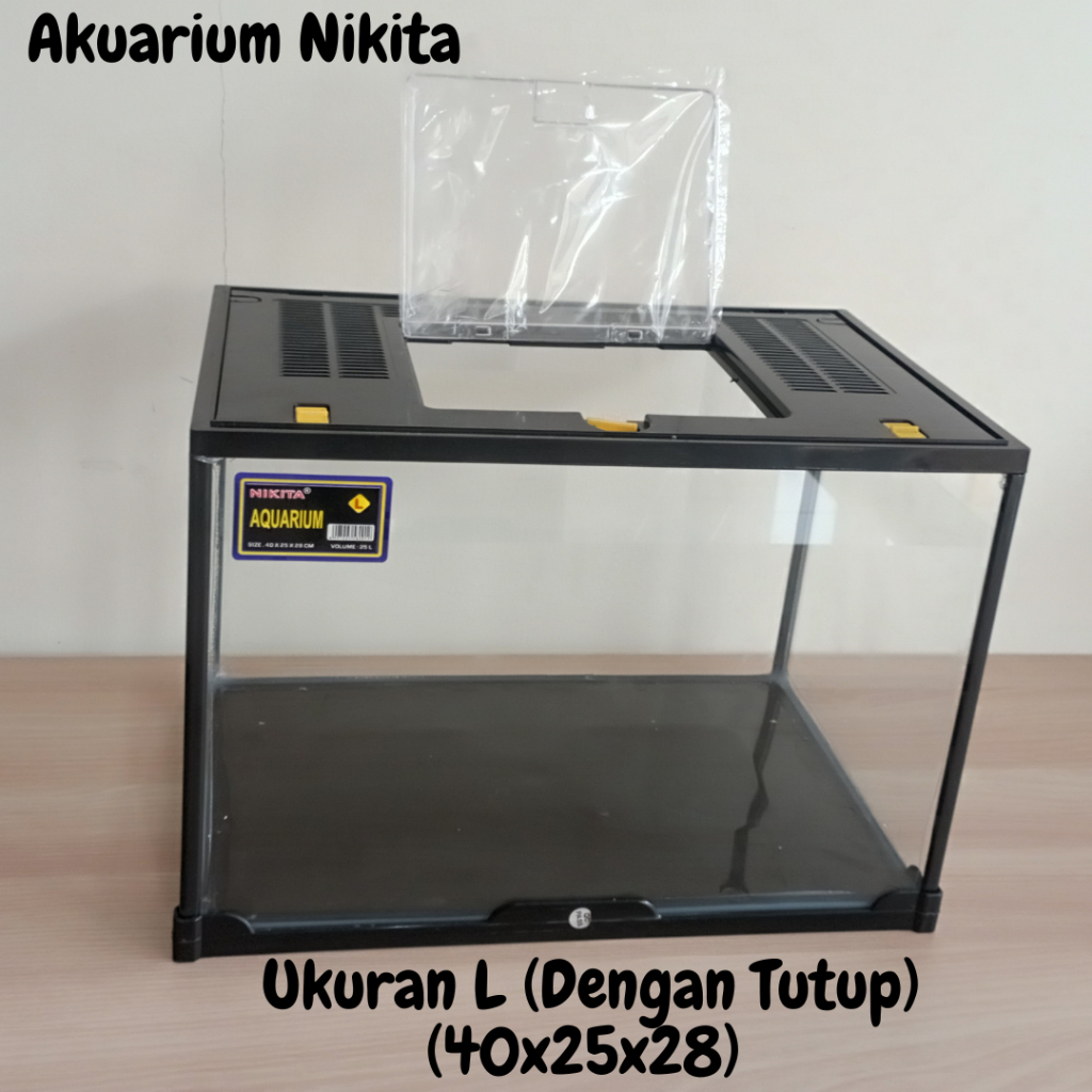 Jual Akuarium Nikita Ukuran Besar (L) Dengan Tutup Kandang Reptil Gecko Hamster | Shopee Indonesia