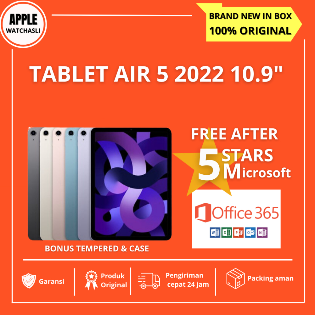 Jual NEW Tablet iPpppaaadddd Air 5 2022 M1 Chip 10.9 64GB 256GB 5th Gen WiFi Cellular 5G ...