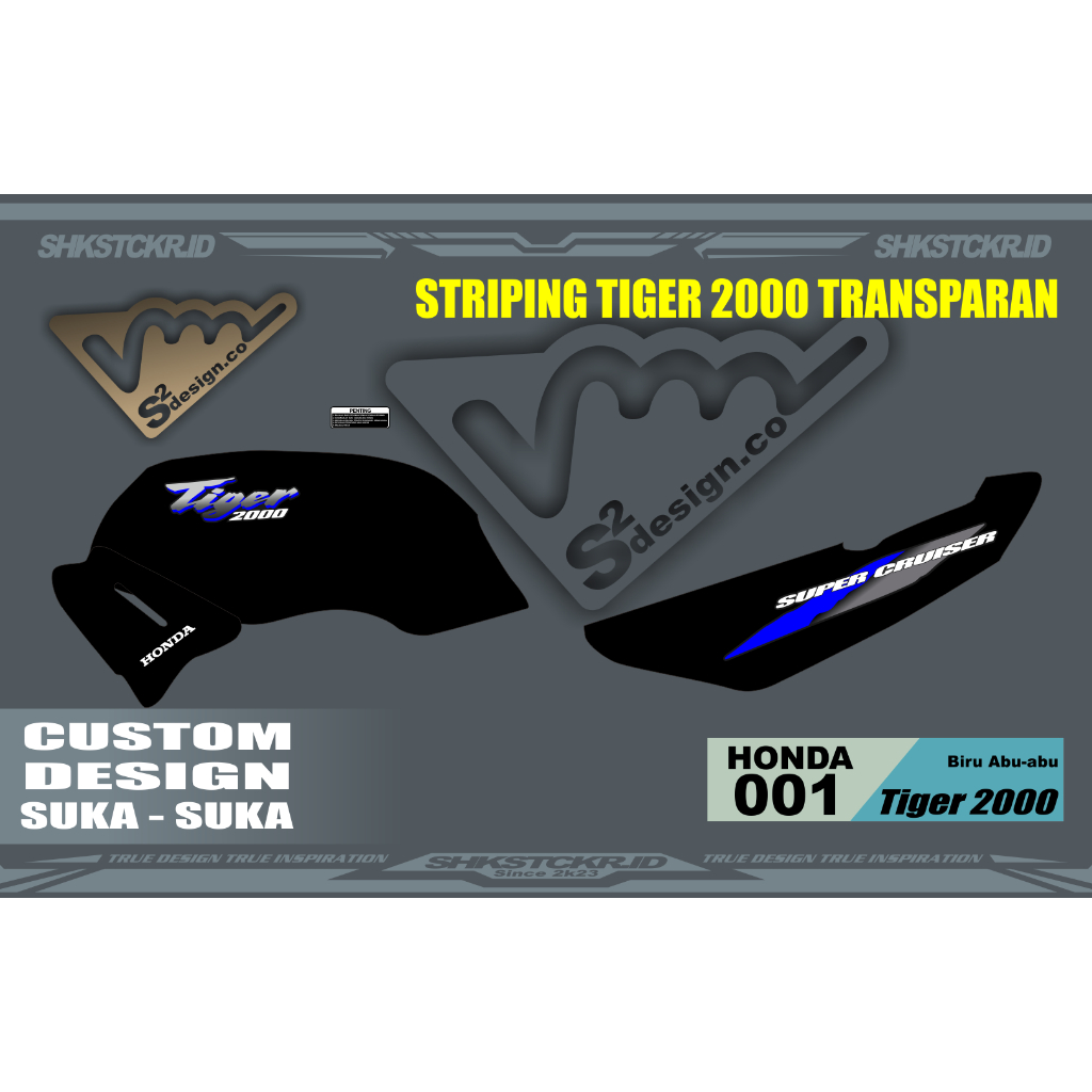 Jual STRIPING TIGER 2000 ORIGINAL UV TRANSPARAN - STIKER TILAS/TILAM ...