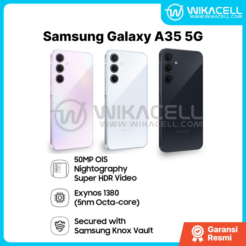 Jual Samsung Galaxy A35 5G (SM-A356E) 8/256&128Gb - Navy/Blue/Lilac ...