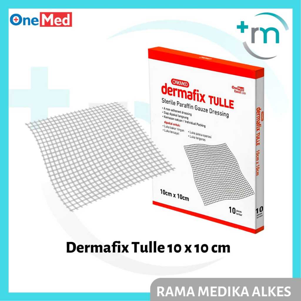 Jual Dermafix Tulle 10 X 10 Cm Paraffin Gauze Onemed 1 Lembar | Shopee ...