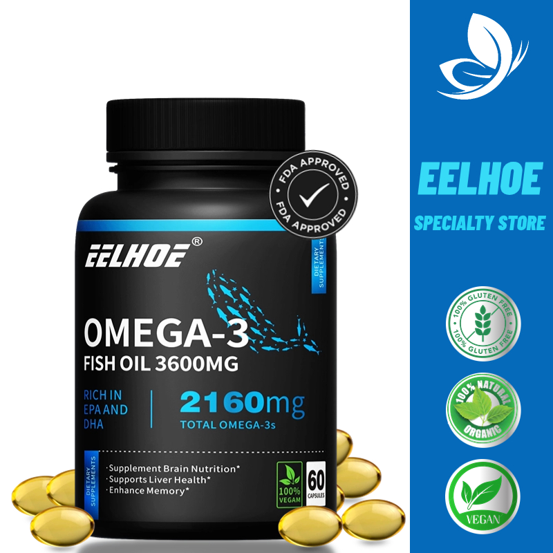 Jual Minyak Ikan Omega-3 1000 mg, Mendukung Kesehatan Otak, Jantung dan ...
