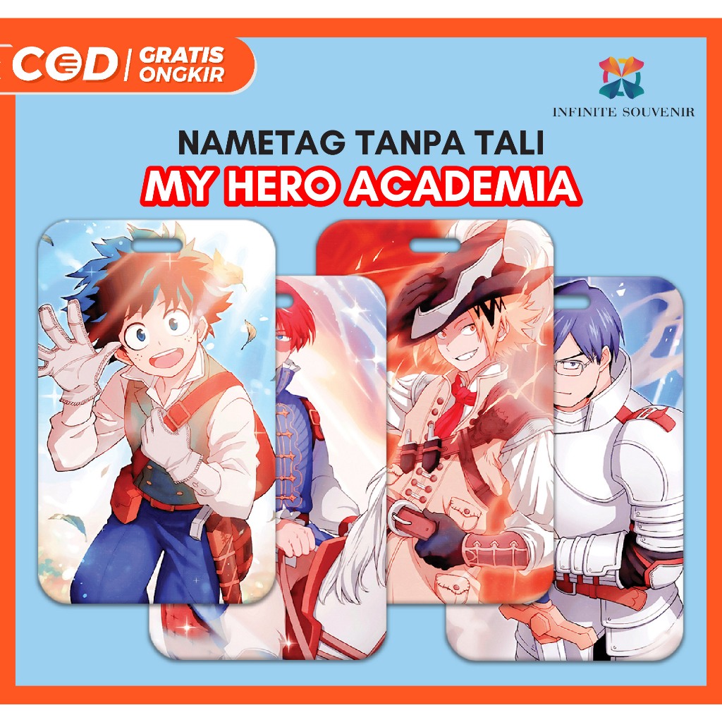 Jual (N009) Nametag MY HERO ACADEMIA Tanpa Tali / BOKU NO HERO / Card ...