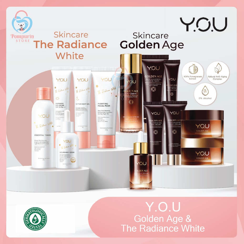 Jual YOU Skincare Golden Age / The Radiance White (Day Night Cream ...