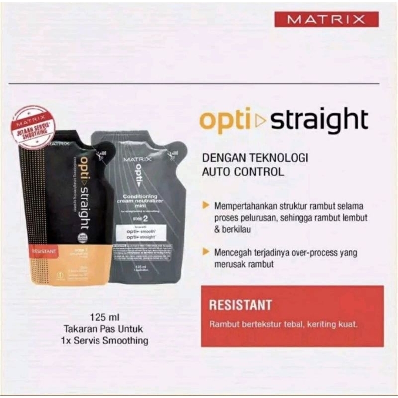 Jual Matrix Mini Optistright/obat smoothing rambut/pelurusan 125ml ...