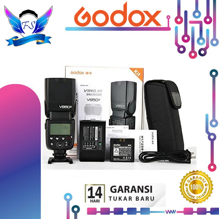 Jual Speedlite Flash Godox V850II V 850 II Ving Lithium-Ion Flash ...
