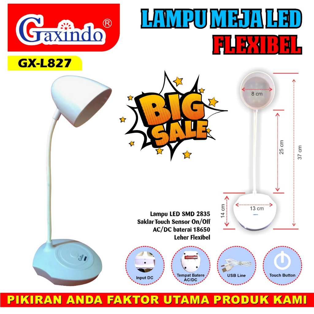 Jual LAMPU MEJA BELAJAR LED FLEKSIBEL L827 LAMPU MEJA BELAJAR DAN MEMBACA | Shopee Indonesia