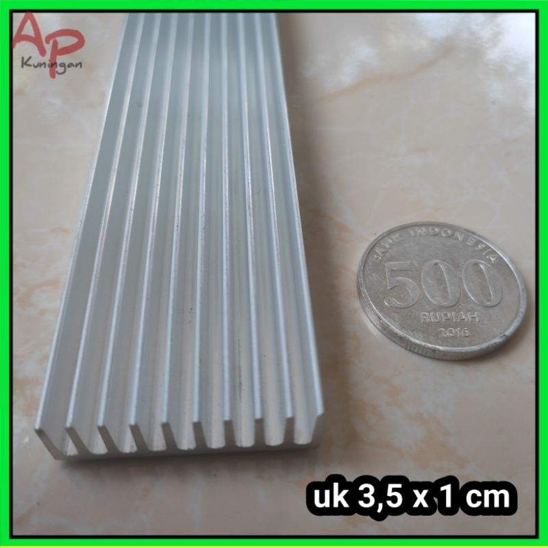 Jual pendingin heatsink 35mm tebal 10mm panjang 15cm 20cm 30cm 60cm tebal plat 2mm | Shopee ...