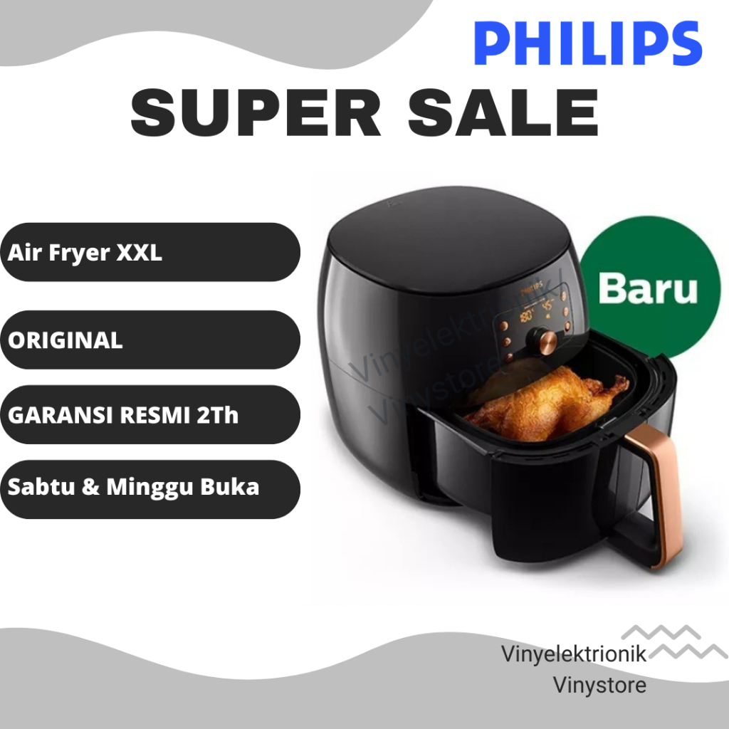 Jual Philips Premium Air Fryer Besar HD9860/90 XXL Airfryer HD-9860/90 ...