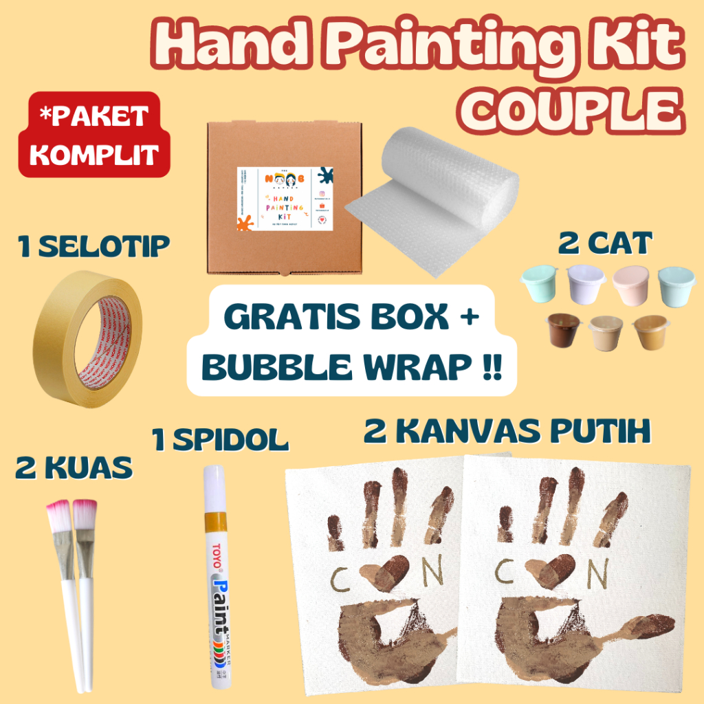 Jual Hand Painting Kit Canvas By The Noob Artist | Kanvas Cap Tangan ...