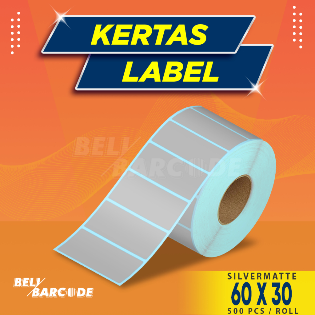 Jual Kertas Stiker 60x30 Silvermate Label Barcode 60 x 30 mm 1 Line ...