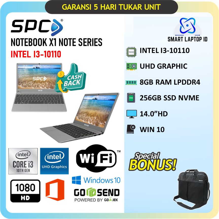 Jual Laptop Baru Spc Notebook X1 Note I3 10110 Ram 8GB 256GB Windows10 ...