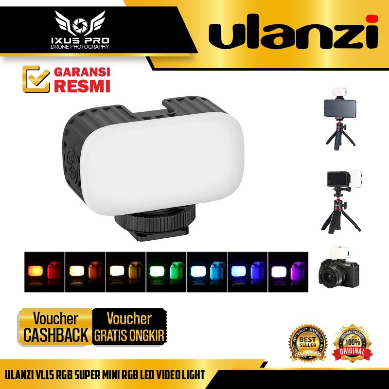 Jual ULANZI VL15 RGB Super Mini RGB LED Video Light - LED Ulanzi VL-15 ...