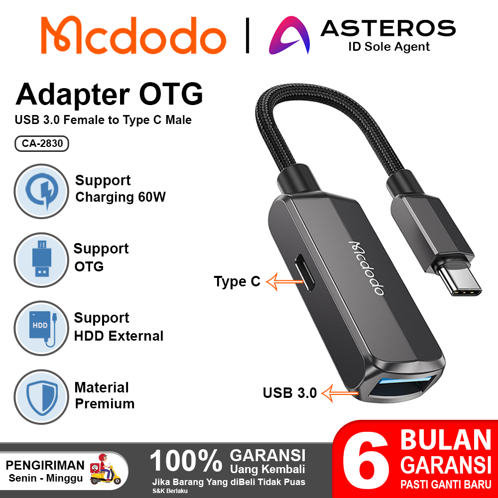 Jual MCDODO OTG For iPhone to USB 3.0, Type C to USB 3.0 Data Transfer OT-8600 OT-8730 | Shopee ...