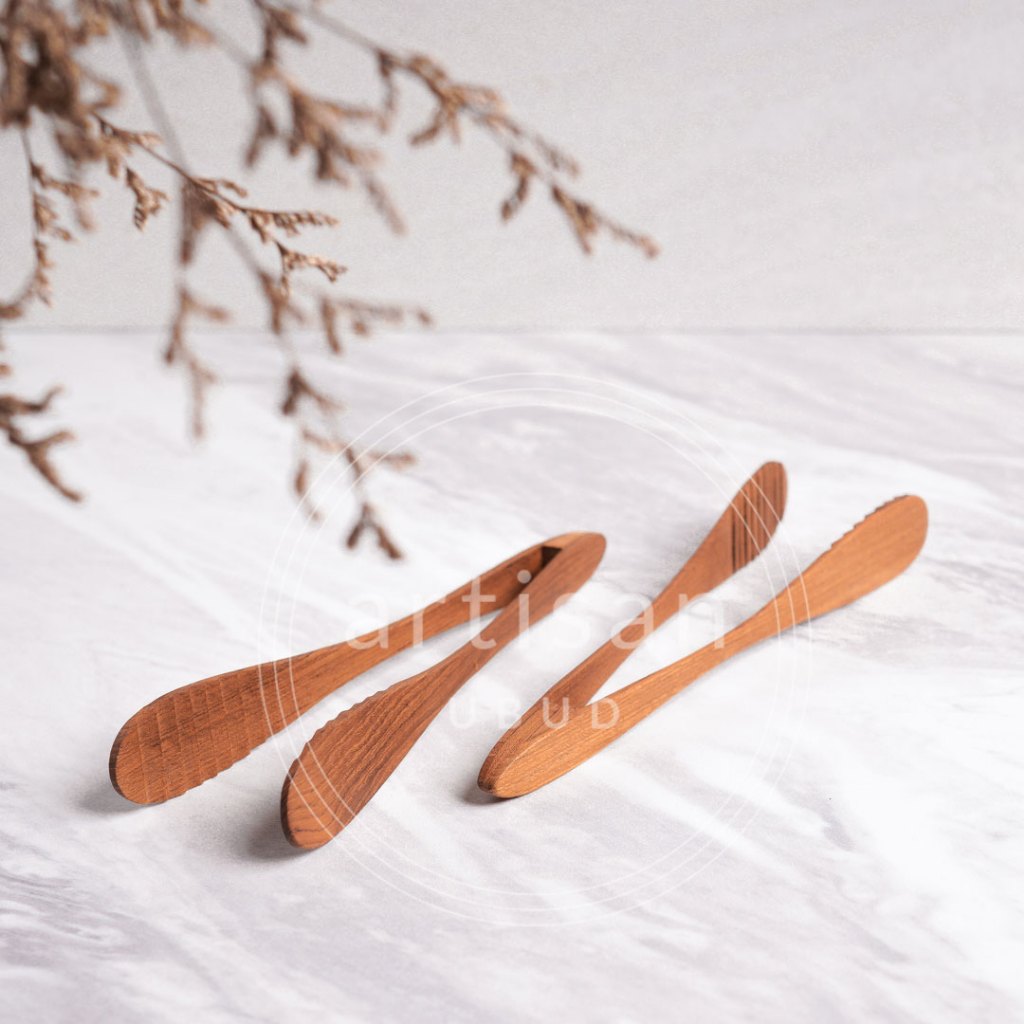 Jual Adhisty - Pencapit Capitan Capit Makanan bahan Kayu Jati Finishing ...