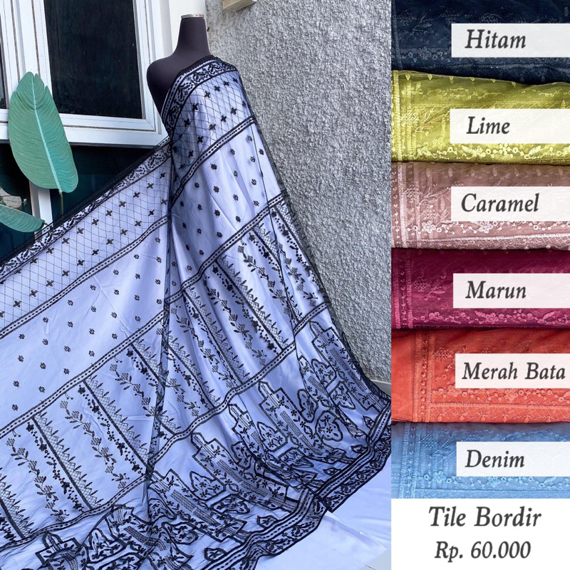 Jual BRUKAT TILE | TILE ORGANZA | TILE MOTIF BAGUS | Shopee Indonesia