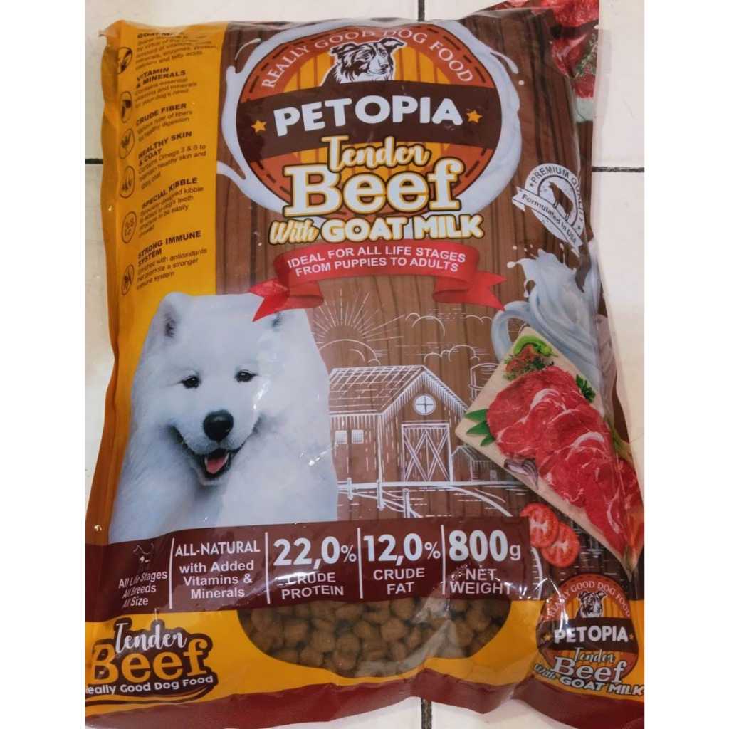 Jual PETOPIA DRY DOG FOOD 800GR [ MAKANAN ANJING ] | Shopee Indonesia