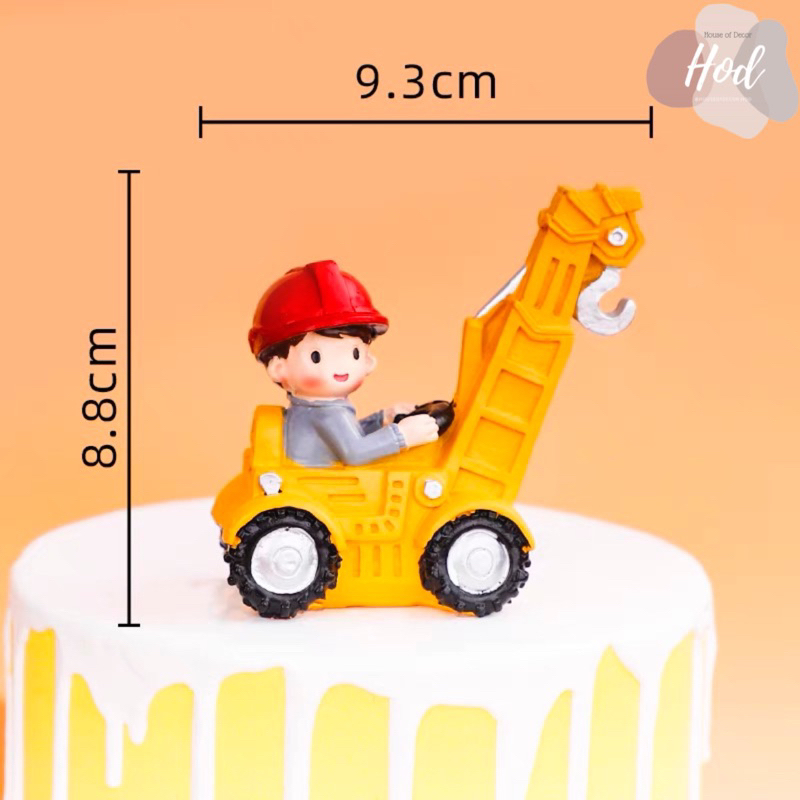 Jual Excavator Boy beko Ornamen Rambu Jalan Proyek Soft Yellow Car ...