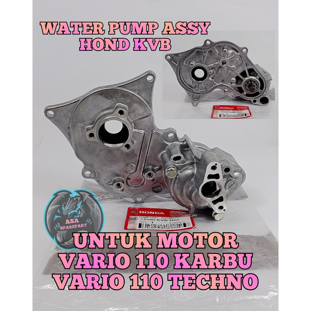 Jual WATER PUMP Assy Kvb ASLI ORIGINAL mototr HONDA Vario 110 Karbu , Vario Techno 110 POMPA AIR ...