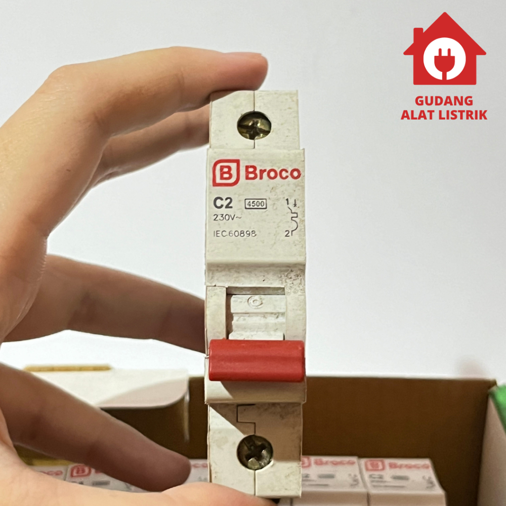 Jual MCB Broco 1 Phase 1 Pole 2A 4A 6A 10A 16A 20A 25A 32A 40A Ampere Pemutus Circuit Breaker ...