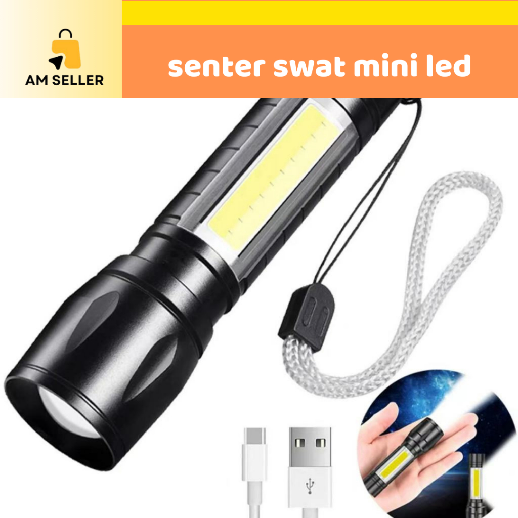 Jual Senter Swat XPE 511 MINI LED ZOOM SuperTerang Swat Light Recharger Super Terang | Shopee ...