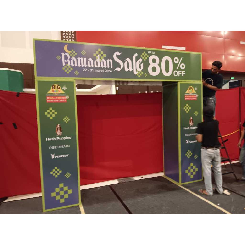 Jual Backdrop Gate Gapura Event Bazar Seminar Mall / Event Backdrop ...