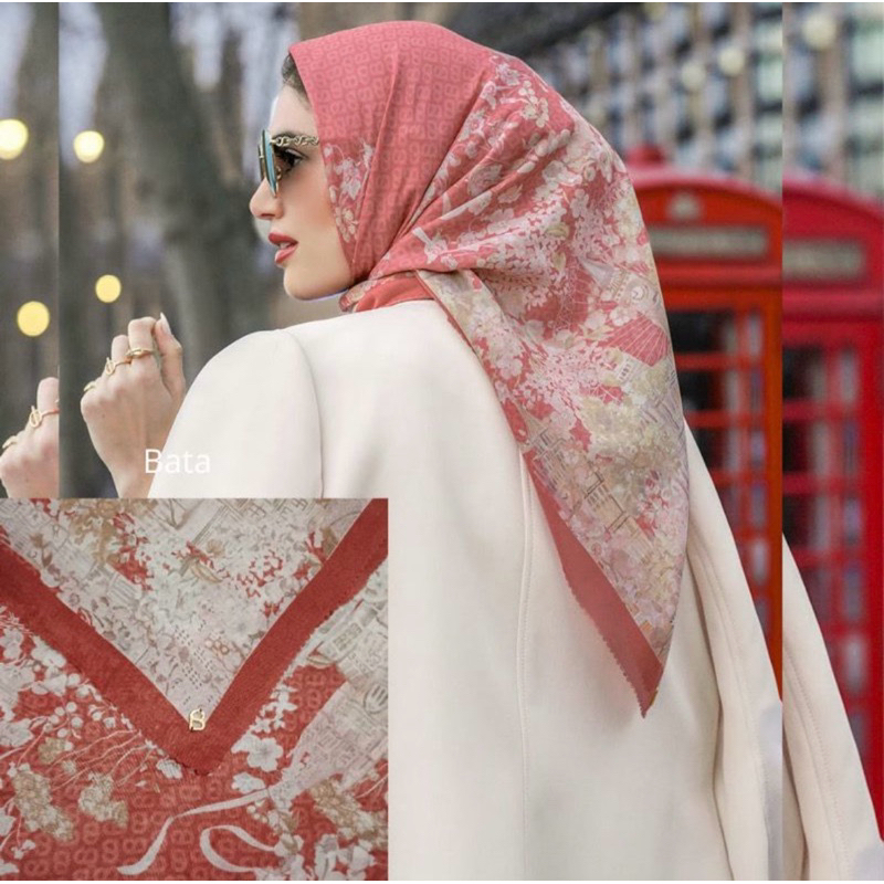Jual jilbab segiempat hijab segi empat motif Voal buttonscarves | Shopee Indonesia