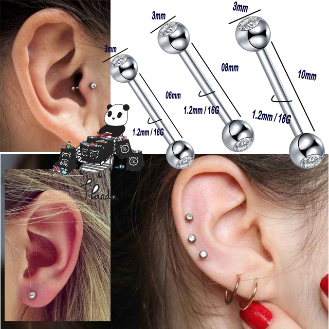 Jual TP Anting Barbel Diamond Tindik Piercing Pemula untuk Helix Conch ...