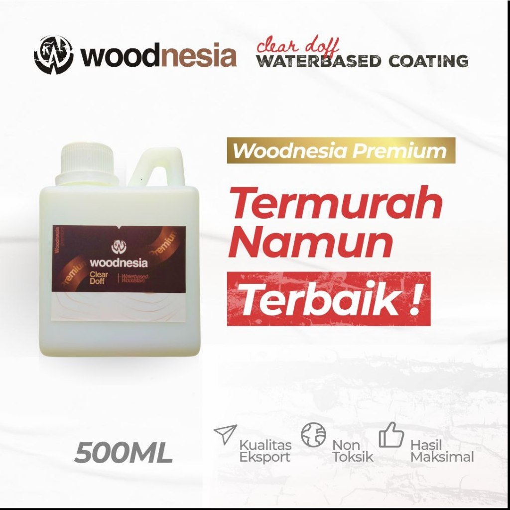 Jual Cat pernis kayu clear doff matt top coat finishing premium 500g ...