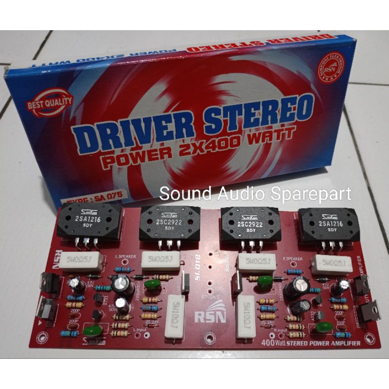 Jual Kit Power Amplifier 2x400 Watt Stereo Plus Final SANKEN 5DY ...