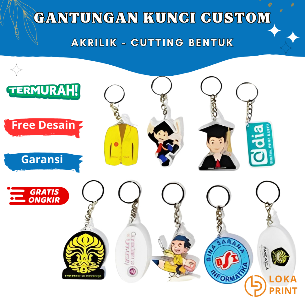 Jual Gantungan kunci akrilik custom karakter keychain acrilic unik ...